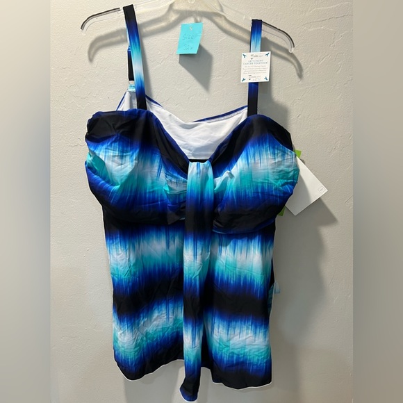 Ashley Stewart | Swim | Size 32 Nwt Tankini Top Royal Blue Really ...